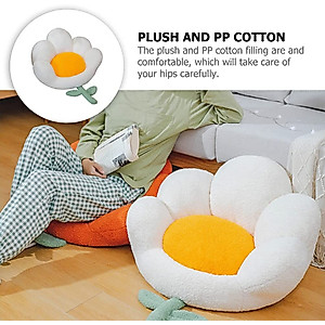 Hanbella Flower Cushion Lazy Sofa Office Chair Cushion Bear Paw Warm Floor Cute Seat Pad for Dining Room Bedroom Comfort Chair for Health Building (23.6 Inches, Red Sunflower)