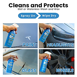 Wet or Waterless Car Wash Wax 128 fl. oz. Aircraft Quality for your Car, RV, Boat, Motorcycle Anywhere, Anytime, Home, Office, School, Garage, Parking Lots.