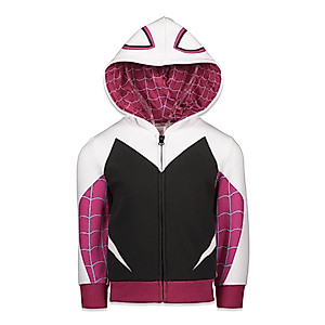Marvel Spider-Man Spider-Gwen Ghost Spider Toddler Girls Fleece Zip Up Hoodie 2T