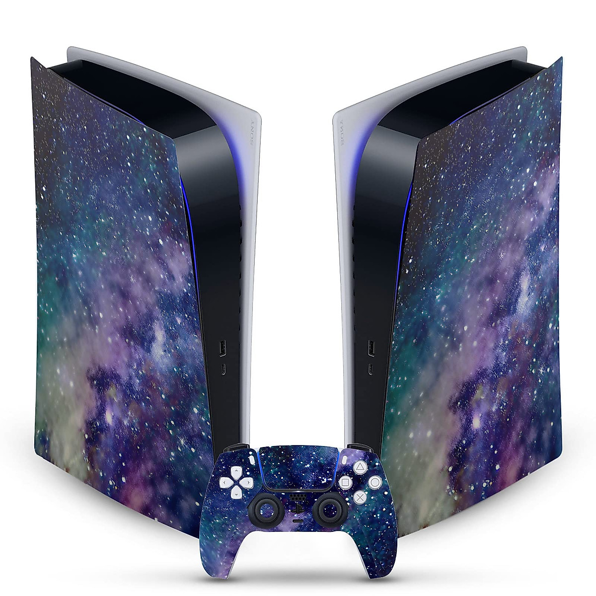 Head Case Designs Officially Licensed Cosmo18 Milky Way Art Mix Vinyl Faceplate Sticker Gaming Skin Case Cover Compatible with Sony Playstation 5 PS5 Digital Edition Console and DualSense Controller