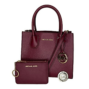 Michael Kors MICHAEL Michael Kors Mercer MD Messenger bundled SM TZ Coinpouch Purse Hook (Mulberry)