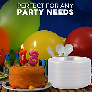 9 Inch Disposable Clear Plastic Plates In Bulk By Framo for Party and Dinner,And For Any Occasion, Microwaveable, BBQ, Travel, and Events (9 Inch 120 pack)