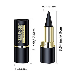 Go Ho Matte Black Gel Eyeliner Stick,Dark Black Eyeliner Gel,Creamy and Smooth Black Gel Eye Liner Makeup for Women,Easy Apply and Remove Eye Black