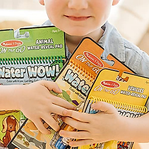 Melissa & Doug On the Go Water Wow! Reusable Water-Reveal Activity Pad - Vehicles - Stocking Stuffers, Mess Free Coloring Books For Toddlers Ages 3+, Travel Toys