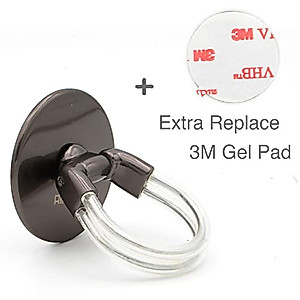 AirFly Phone Finger Ring Holder, 4 in 1, Universal Metal Phone Ring, Table Stand Kickstand, Car Vent Mount, Finger Grip Compatible All Smartphones, Black Matte