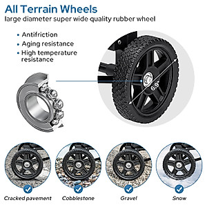 KEDSUM 2 in 1 Shopping Cart for Groceries, 330 lbs Luggage Cart, Portable Utility Shopping Cart with Wheels, Heavy Duty Grocery Cart, Dolly with a Black Removable Waterproof Bag for Moving, Camping