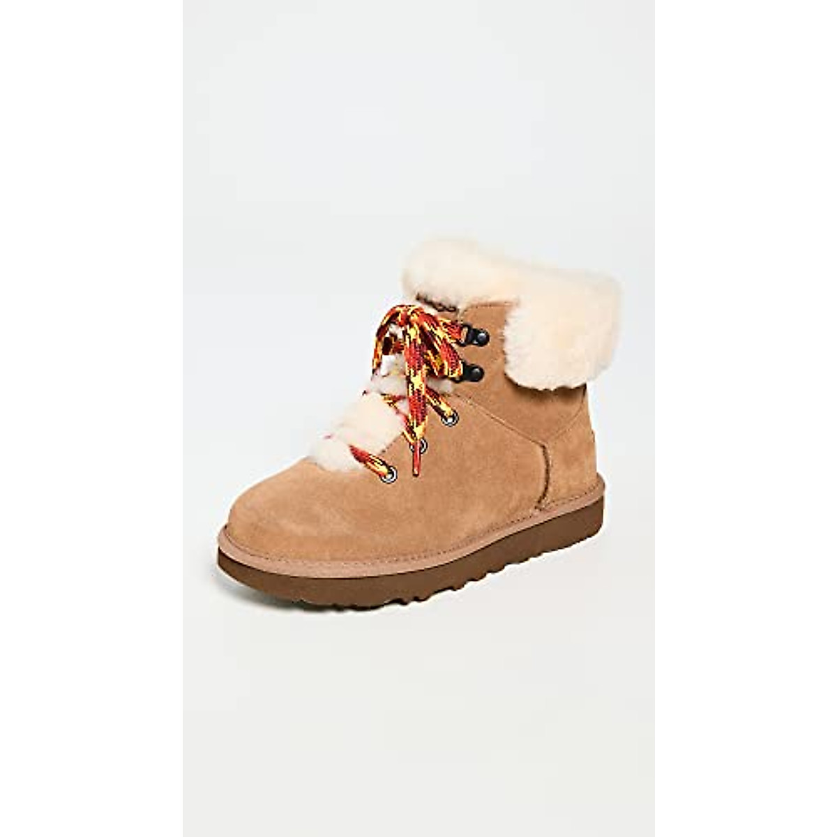 UGG Women's Classic Mini Alpine LACE Fashion Boot, Chestnut, 8