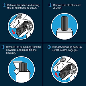 SpiroPure SP-EXAIR Refrigerator Fresh Air Filter Replacement for EAF1CB, AFCB, 9917, 46-9917, 241504902, 241575002, 241504901 (6 Pack)