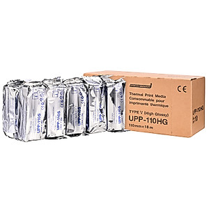 Compatible UPP-110S Ultrasound Paper 10 Rolls,Type I Black and White Video Thermal Print Media Upp-110S,110mm x 20m