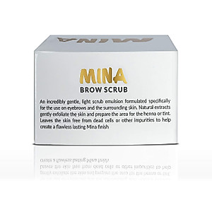 MINA Brow Scrub | For Long-Lasting Henna Or Tint | Natural Extracts Gently Exfoliate The Skin | Prepare The Area For Henna Or Tint 50ml