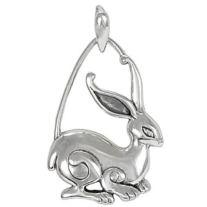 Moonlight Mysteries Sterling Silver Rabbit Pendant Jewelry