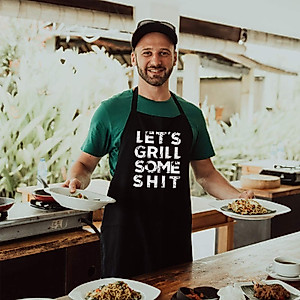 ZOORON Funny BBQ Aprons for Men, Dad Gifts, Gifts for Men, Fathers Day, Birthday Gifts Aprons,Adjustable and Waterproof