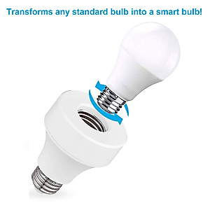 Atomi 2pk Smart Socket WiFi Bulb Adapter, Google & Alexa Compatible