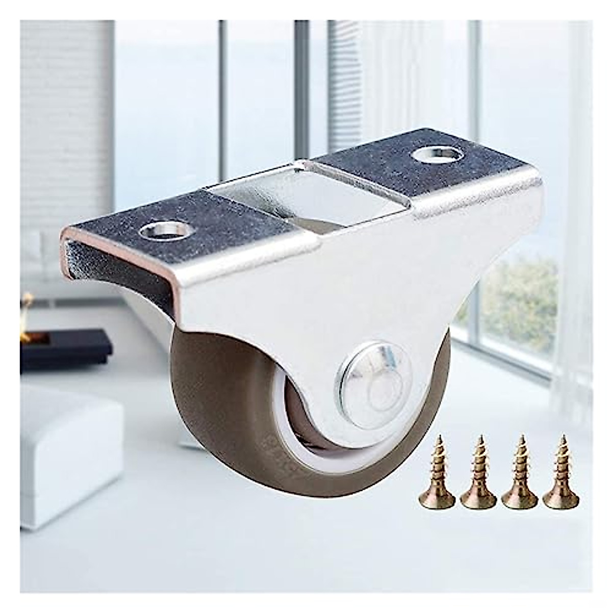 Castor Wheels Moving Caster Wheels Caster Rubber Wheel, for Transport Furniture Fixed Castor Wheels 25mm,Rubber Fixing Castors 50mm,Set of 4 (Size : 2inch)