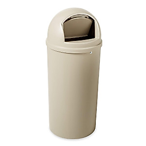 Rubbermaid Commercial 816088Bg Marshal Classic Container Round Polyethylene 15Gal Beige