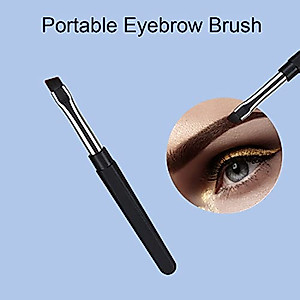 Mini Portable Eye Makeup Brushes,6pcs Eyeshadow Brush Silicone Lip Brush, Eyebrow Brush, Eyeliner Brush, Eyelash brush, Blending Brushes Set