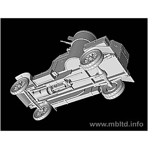 Master Box MB72008 1/72 British Austin Mk.4 Armored Car with Hotchkiss Machine Gun Plastic Model
