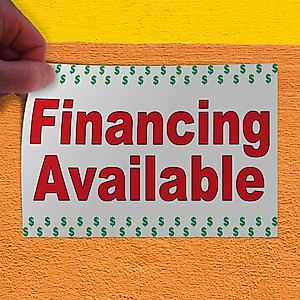 Decal Stickers Multiple Sizes Financing Available Red Industrial Vinyl Safety Sign Label Business 20x14Inches