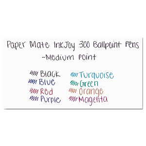 Paper Mate® InkJoy™ 300 RT Retractable Pens, Medium Point, 1.0 mm, Translucent Blue Barrels, Blue Ink, Pack Of 12