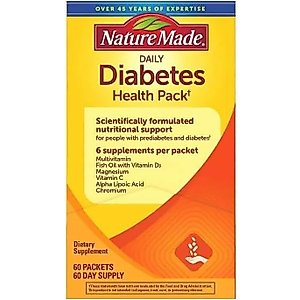 Nature Made Diabetes Health Pack, Pack of 1, 60 Packets Each Pack