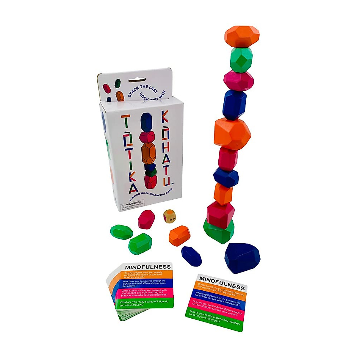 YEHUA! Totika Kohatu - A Wood Rock Stacking Game Promoting Mindfulness
