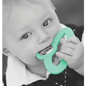 Toofeze Ice Cold Baby Teether Toy – Fast Pain Relief – All Natural Silicone and Stainless – Ages 3 mos+ (Mint Green)