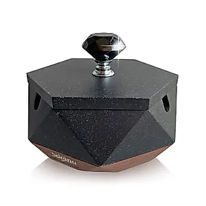 Ashtray for Outside Patio, Black Ash Tray with Lid and Removable Liner, Perfect Outdoor Ashtray for Cigarette Smokers, Cool Outdoor Ashtrays for Patio Waterproof/Windproof