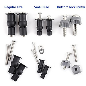 3 Pairs Toilet Seats Screw, Universal Toilet Seat Bolts, Top Fix Nuts Screws Bottom Mount Anchor Nut 1/4-20 Toilet Seat Screws Replacement Parts Fit for Kohler