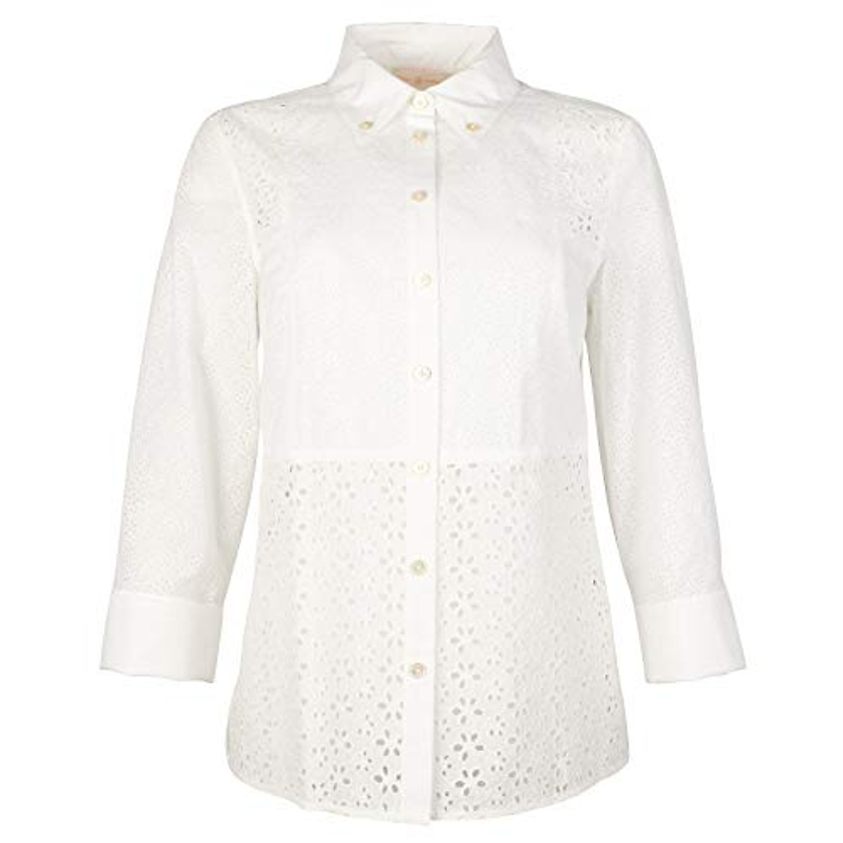 Tory Burch Women's Patchwork Eyelet Shirt Blouse NI 2
