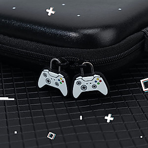 BelugaDesign Game Over Carrying Case | Retro Arcade Space Cool Kids Boys Travel Storage Wrist Shoulder Strap | Compatible with Nintendo Switch Standard Lite OLED (Black)