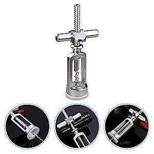 BESTonZON Opener Restaurant Wing Cork Opening Corkscrews Multifunctional Screw Beer Remover Serving Winged Gadget Waiters Alloy and Party Duty Bottle for Bar Cap Heavy Corkscrew: