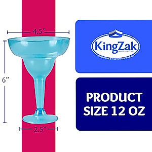 Party Dimensions Neon 12 Count Plastic Margarita Cup, 12-Ounce