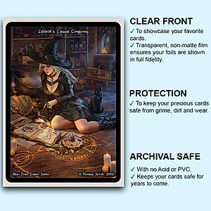 Fantasy North - Aelwyn Alorr - Wood Elf Ranger - 100 Smooth Matte TCG Trading Card Sleeves - Fits Magic MTG Commander Pokemon and Other Card Games - Playing Card Sleeves