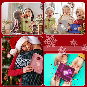 18 Pcs Christmas Gift Card Holder Boxes Glitter Gift Card Box with Red Wrapping Bow Small Gift Card Holders Christmas Giftcard Containers Gift Wrap Boxes for Christmas Holiday Party Birthday Decor