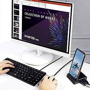 USB Hub Portable USB Hub V105 USB-C/Type-C to USB 2.0 x 3 + USB-C/Type-C + HDMI + Audio Port + SD/TF Card Reader Multi-Function Phone Stand HUB Docking Station