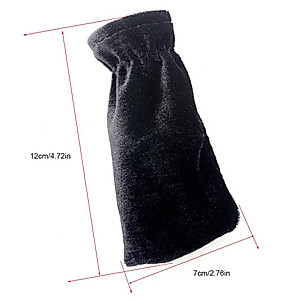 Tbest Plastic Covers Pedal Sleeves Piano,Piano Pedal Cover Foot Pad, 3 Pcs Pleuche Piano Pedal Protective Cover Case Musical Instruments Accessories(Black)