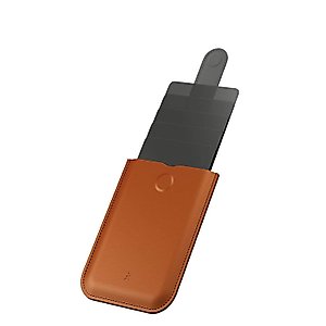 Allocacoc Slim wallet, DesignNest DAX wallet, Cascading pull-tab wallet, Hold upto 6 cards, small wallet, Card holder, Purse (Brown, Leather)