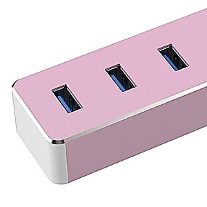 Lysee Data Cables - 4-Port USB Hub Splitter High Speed Transmission GNS-S01 Four Aluminum Alloy 3.0 USB Hub - (Color: Rose Gold)