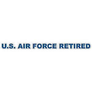 US Air Force Retired Military Vinyl Transfer Window Strip Military Veteran Served Window Bumper Sticker Vinyl Decal 3.8"