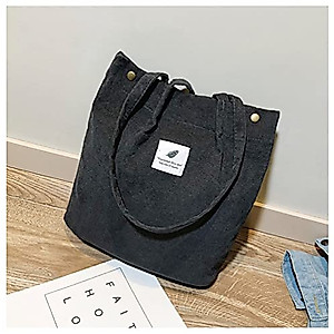 Women Tote Bag,Shoulder Handbags Casual Hobo Bags Corduroy Shopper Tote Bag Cross-body Handbags - (Dark Grey)