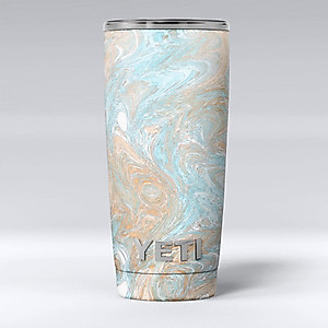 Design Skinz Slate Marble Surface V28 - Skin Decal Vinyl Wrap Kit Compatible with The Yeti Rambler Cooler Tumbler Cups