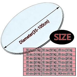 SNWGPLY Tempered Glass Round Table Top, Round Dining Table, Round Glass Table Top Replacement, High Load-Bearing, Safe and Stable, for Conference Tables, Waiting Room Tables