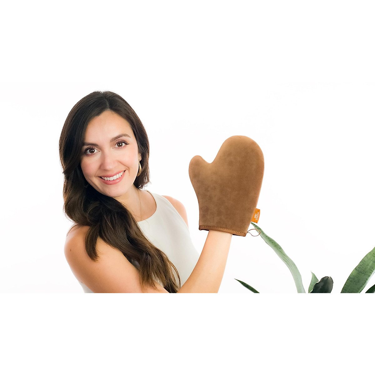 Bronze Tan Self Tanning Mitt Applicator With Thumb - Self Tanner Mitt for Application of Self Tanning Mousse or Lotion - Machine Washable And Reusable Ultra Soft Tanning Glove For Self Tan