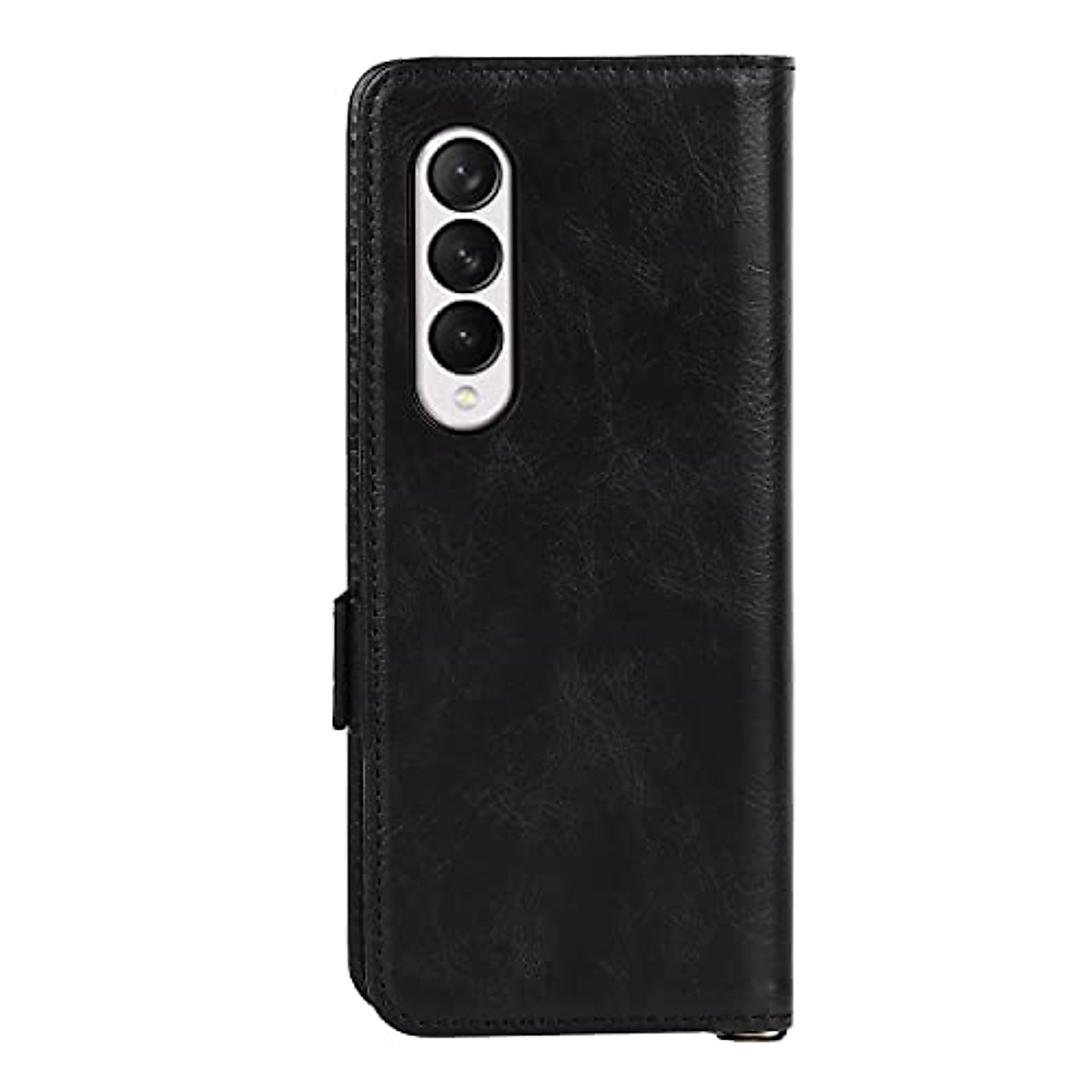 EAXER for Samsung Galaxy Z Fold 3 5G Luxury Leather Wallet Case Cover with S Pen Slot PU Leather Flip Folio Case with Card Slots RFID Blocking Kickstand Phone Cover for Z Fold3 5G (2021) - Black