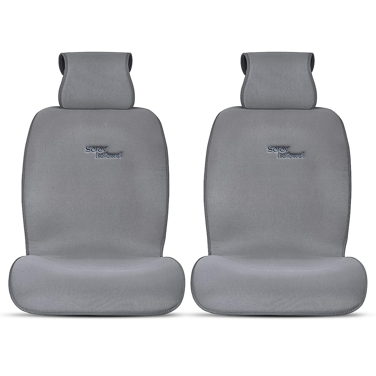 Sojoy Universal Car Seat Cushion for Four Season Car Seat Cover for Front of 2 Seats (Gray)