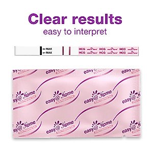 Easy@Home Pregnancy Test Strips: 20-HCG Tests with 20 Large Urine Cups| Accurate & Clear Detection