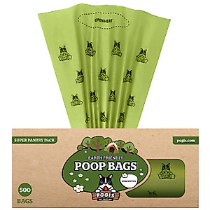 Pogi’s Dog Poop Bags - 500 Unscented Doggie Poop Bags for Yards - Leak-Proof Dog Waste Bags - Ultra Thick, Extra Large Poop Bags for Dogs & Cats (Single Large Roll)