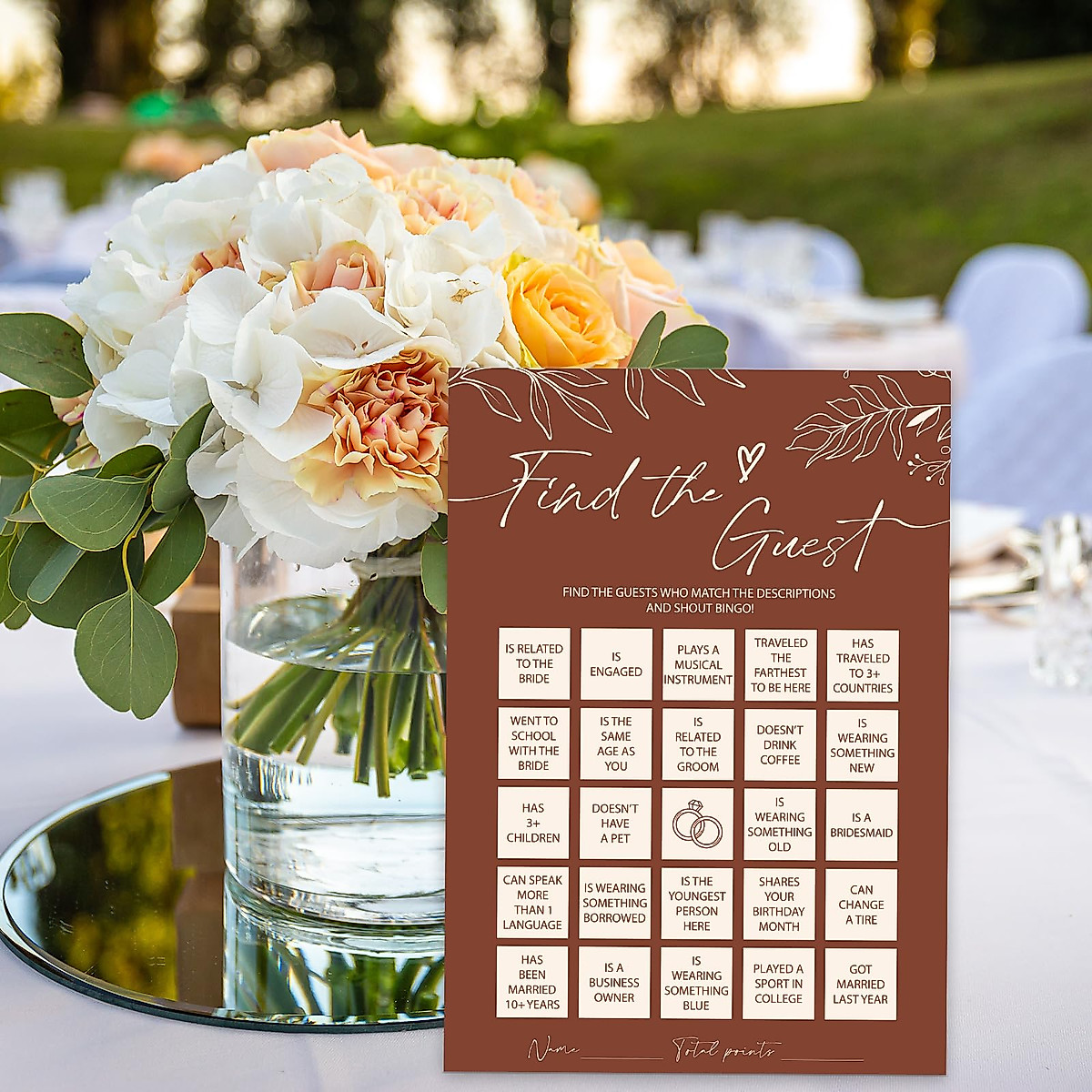 JarThenaAMCS 50 Sheets Boho Bridal Shower Game Cards Double Sided Party Game Activity Cards for Would She Rather & Find The Guest Wedding Bridal Shower Bachelorette Party Games Supplies