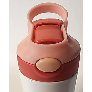 2 pack 12oz sublimation toddler tumblers (Black lid and pink lid)