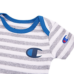 Champion baby girls Champion Unisex 3pk 5pk Short Sleeve Or Long Sleeve Infant Body Suit in Multiple Colors, Si and Toddler T Shirt Set, Shortsleeve5pk-blue 423, 0-6 Months US